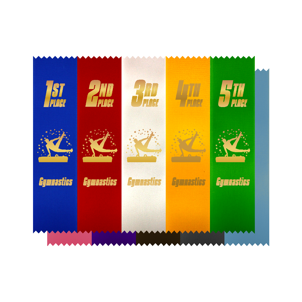 Male Gymnastics Placement Ribbon | A-1 Awards, Inc.