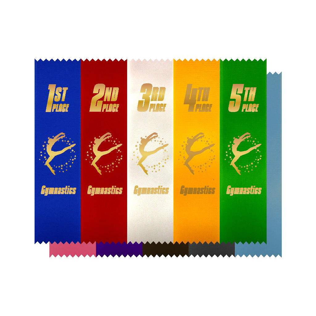 Female Gymnastics Placement Ribbon | A-1 Awards, Inc.