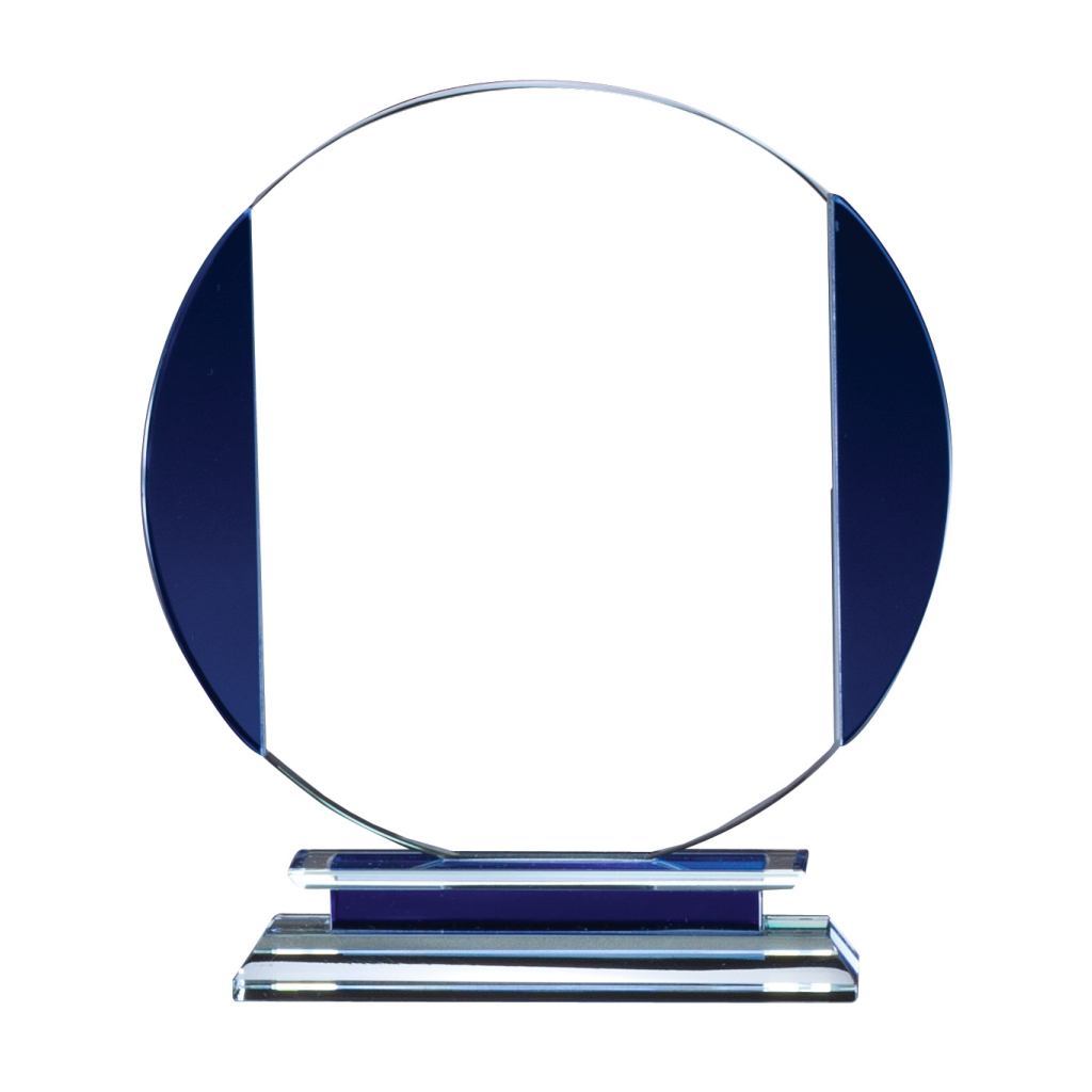 Colorful Blue Glass Circle | A-1 Awards, Inc.