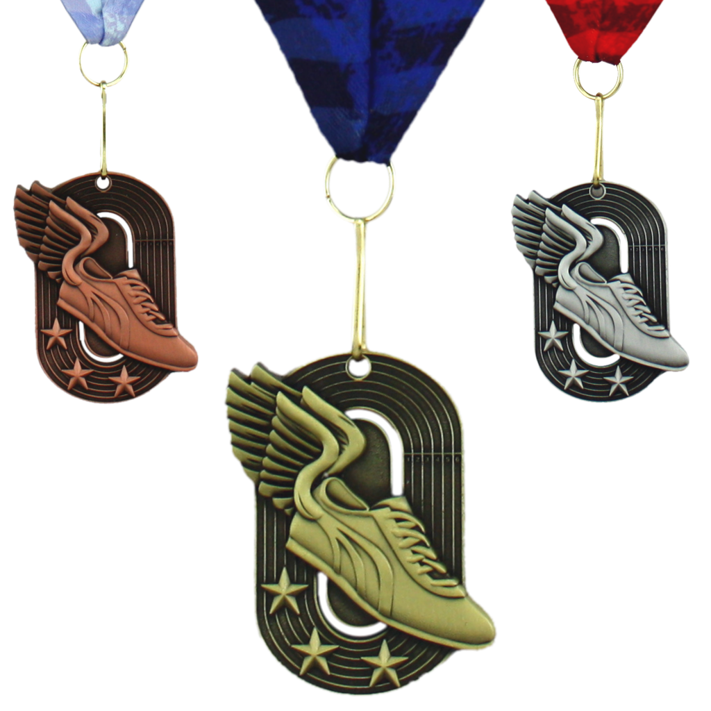 Winged Track Plaques Crown Awards Track Winged Foot Trophies, Gold ...