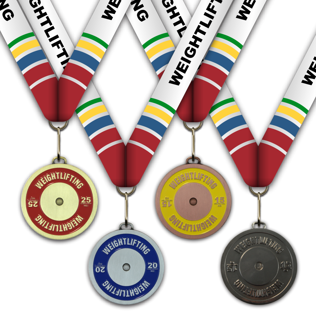 2-3/4" Weightlifting Plate Medal | A-1 Awards, Inc.